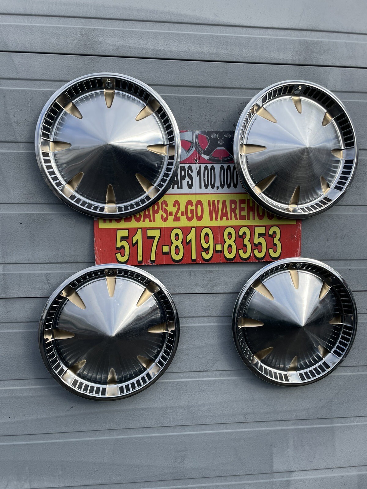1959 Plymouth Rat Rod Bullitt mopar Hubcaps Rare Gold Oem Custom 14 ...