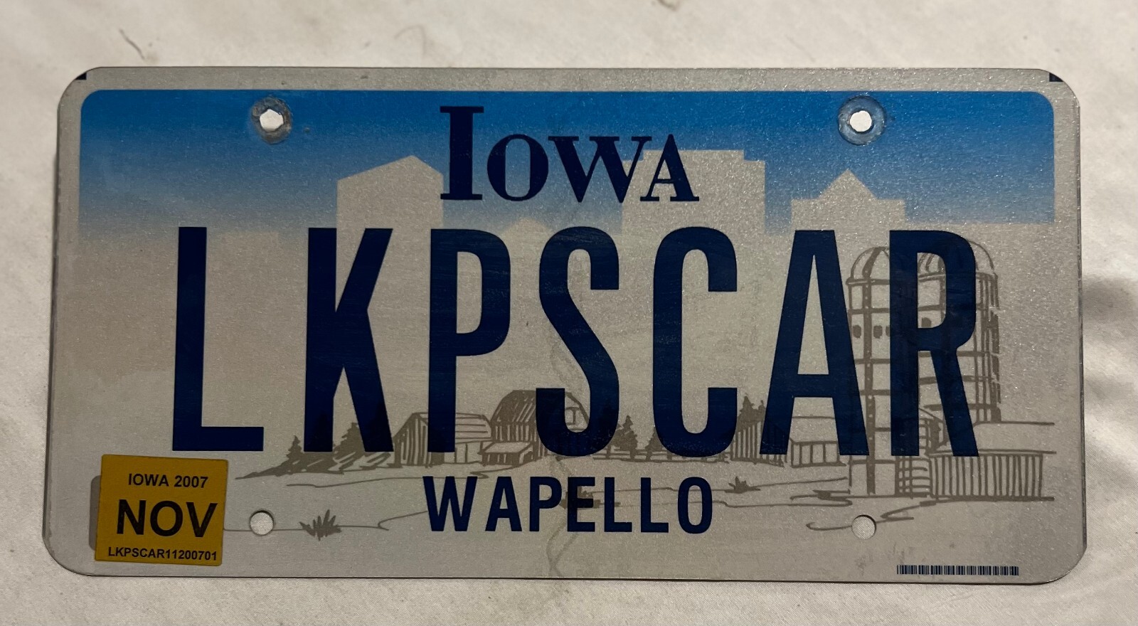 LICENSE PLATES IOWA VANITY LKPSCAR 1 OF STICKERD 1 | eBay