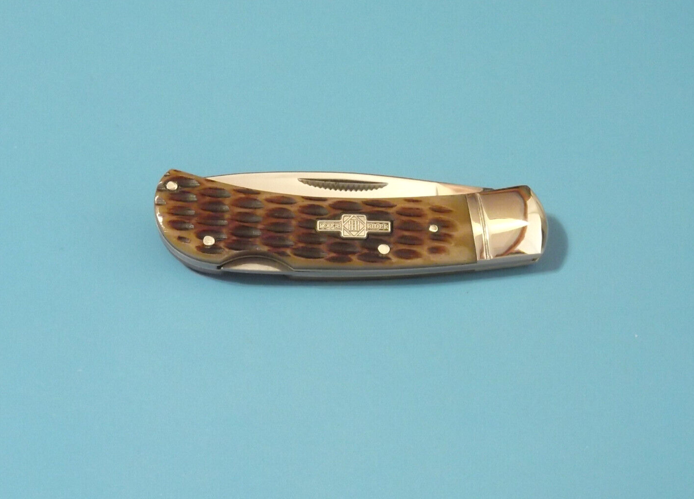 ROUGH RYDER RR461 Amber Jigged Bone Lockback folding pocket knife 3 ...