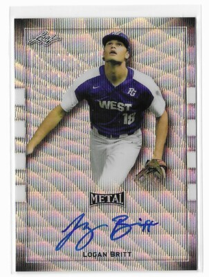 Logan Britt 2018 Leaf Metal Perfect Game Autograph Etch Silver Rookie # ...