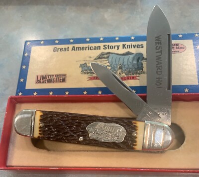 NOS BOKER AMERICAN STORY KNIFE NEVER USED IN BOX PRAIRIE SCHOONER BRB | eBay