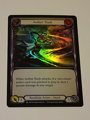 Aether slash foil (Yellow) Dynasty Flesh and blood Tcg NM | eBay