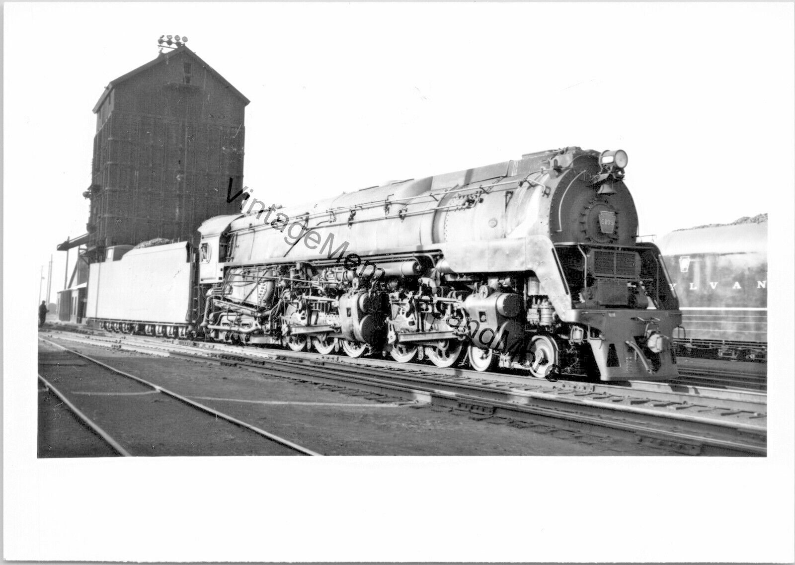 Vtg Pennsylvania Railroad 6199 Steam Locomotive 3.5" x 5" Real Photo T2 ...