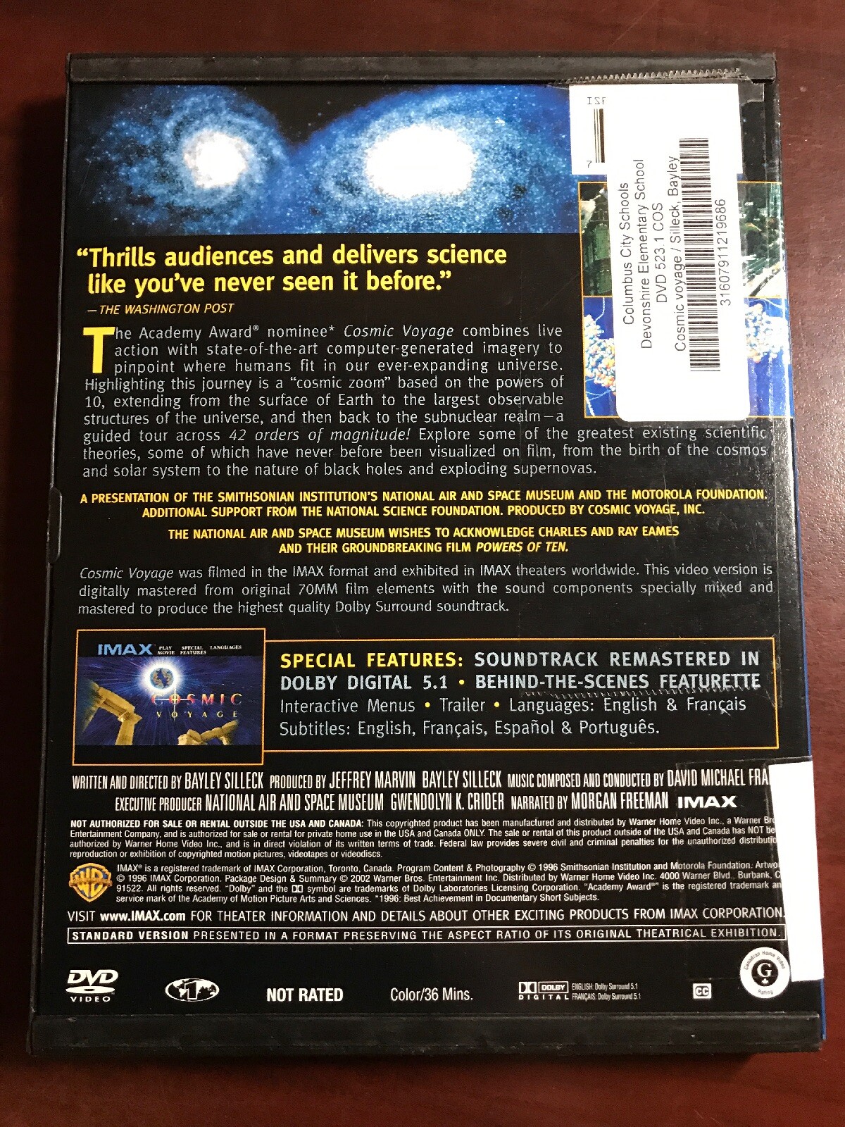 IMAX - Cosmic Voyage (DVD, 2002) 794051804723| eBay