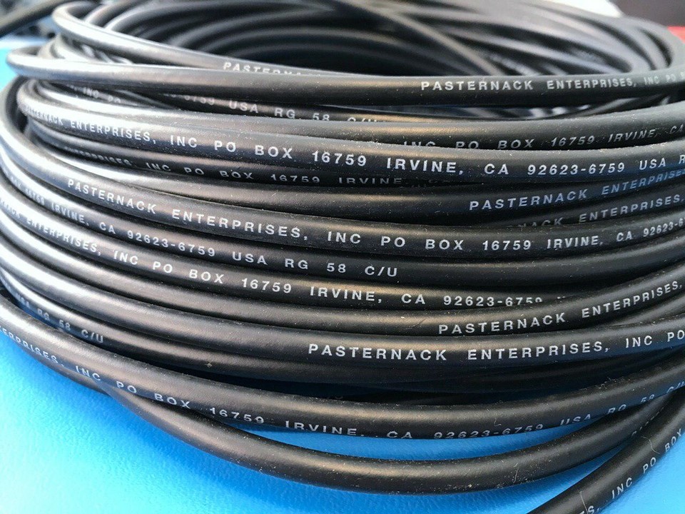 By the Foot: Pasternack Stranded RG58C/U Coax RF Cable 50 Ohm CB Ham ...