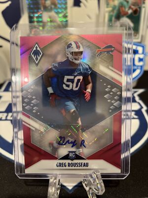 2021 Panini Phoenix Greg Rousseau Rookie Auto Jersey Match 50/99 ...