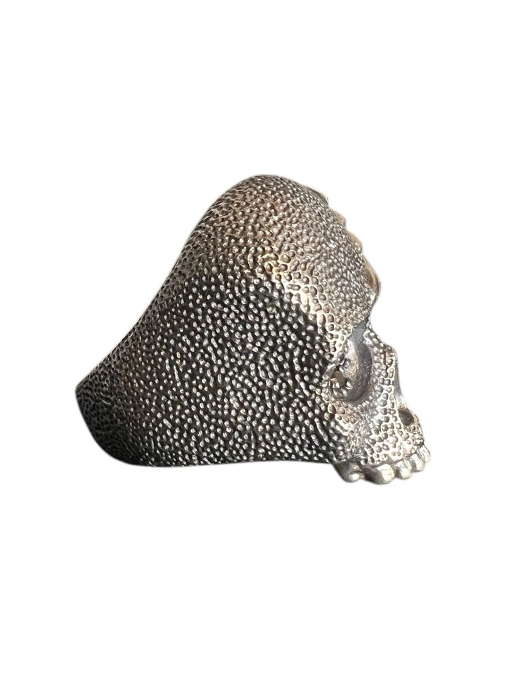 David Yurman Waves Skull Ring Sterling Silver With Black Diamonds Size ...