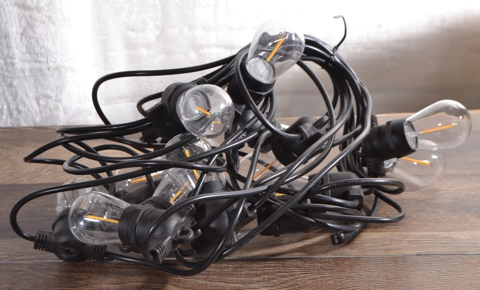 Sunforce 35-ft String Lights Solar Powered w/ Remote Control LED 15 ...