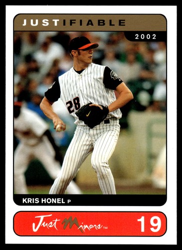 2002 Justifiable #19 Kris Honel Rookie Chicago White Sox | eBay