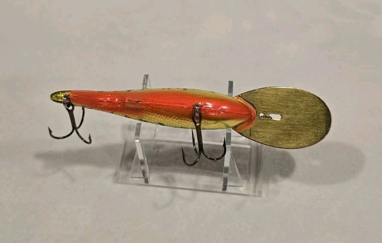 Vintage Luhr Jensen Rockwalker Rare 3/4 oz Metallic Perch Crankbait 3. ...