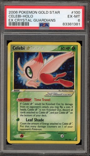 Pokemon Celebi Gold Star EX Crystal Guardians Ultra Rare Holo #100 PSA ...