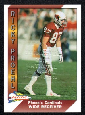 Ricky Proehl Embossed 1991 Pacific Football Card #411 National ...