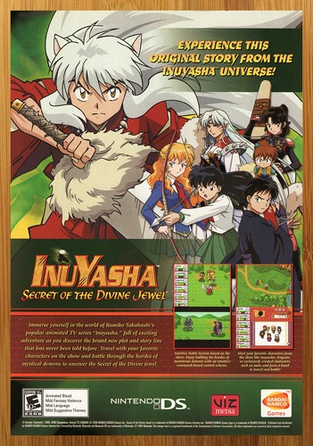 2007 Inuyasha Secret of the Divine Jewel Nintendo DS Print Ad/Poster ...