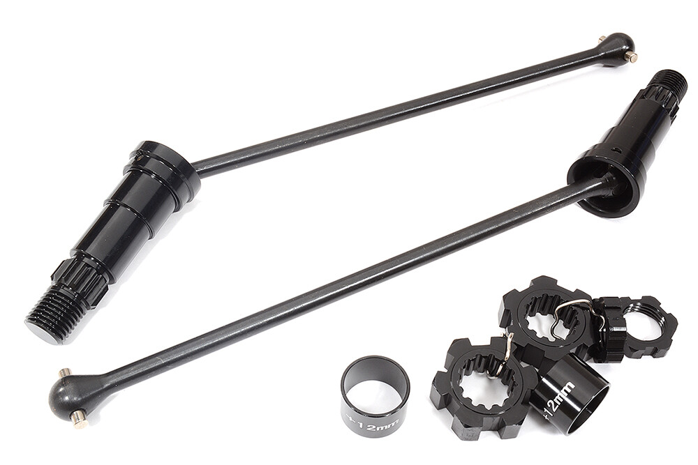 Universal Drive Shafts w/ +12mm Ext. Stub Axles (2) for Traxxas X-Maxx ...