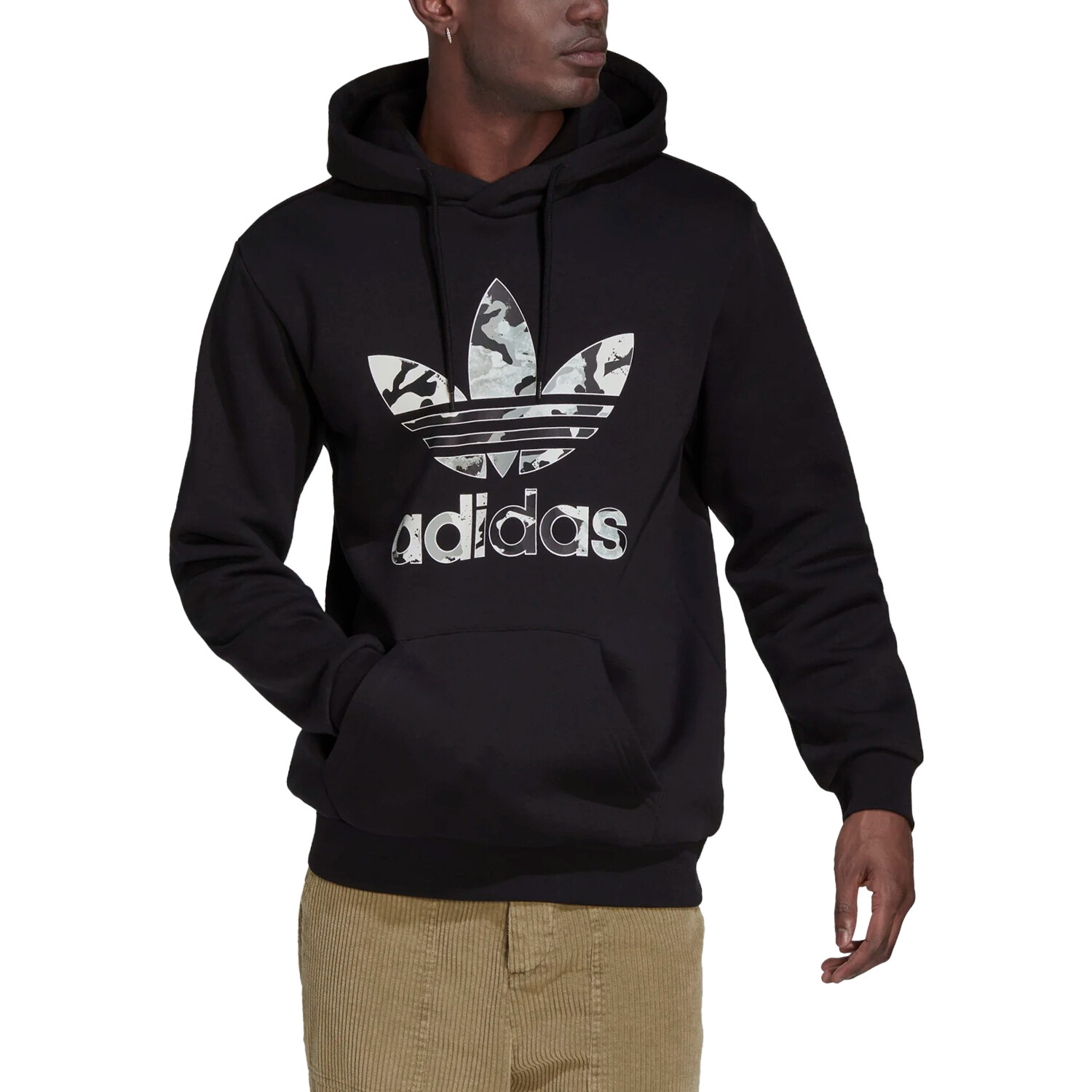 ADIDAS Men's Sz Medium Sweatshirt Cotton Fleece Originals HK2803 Black ...