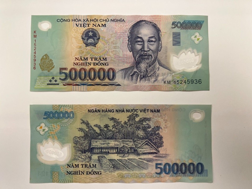 5 MILLION VIETNAMESE DONG - 10 x 500,000 VIETNAM CURRENCY NOTES POLYMER ...