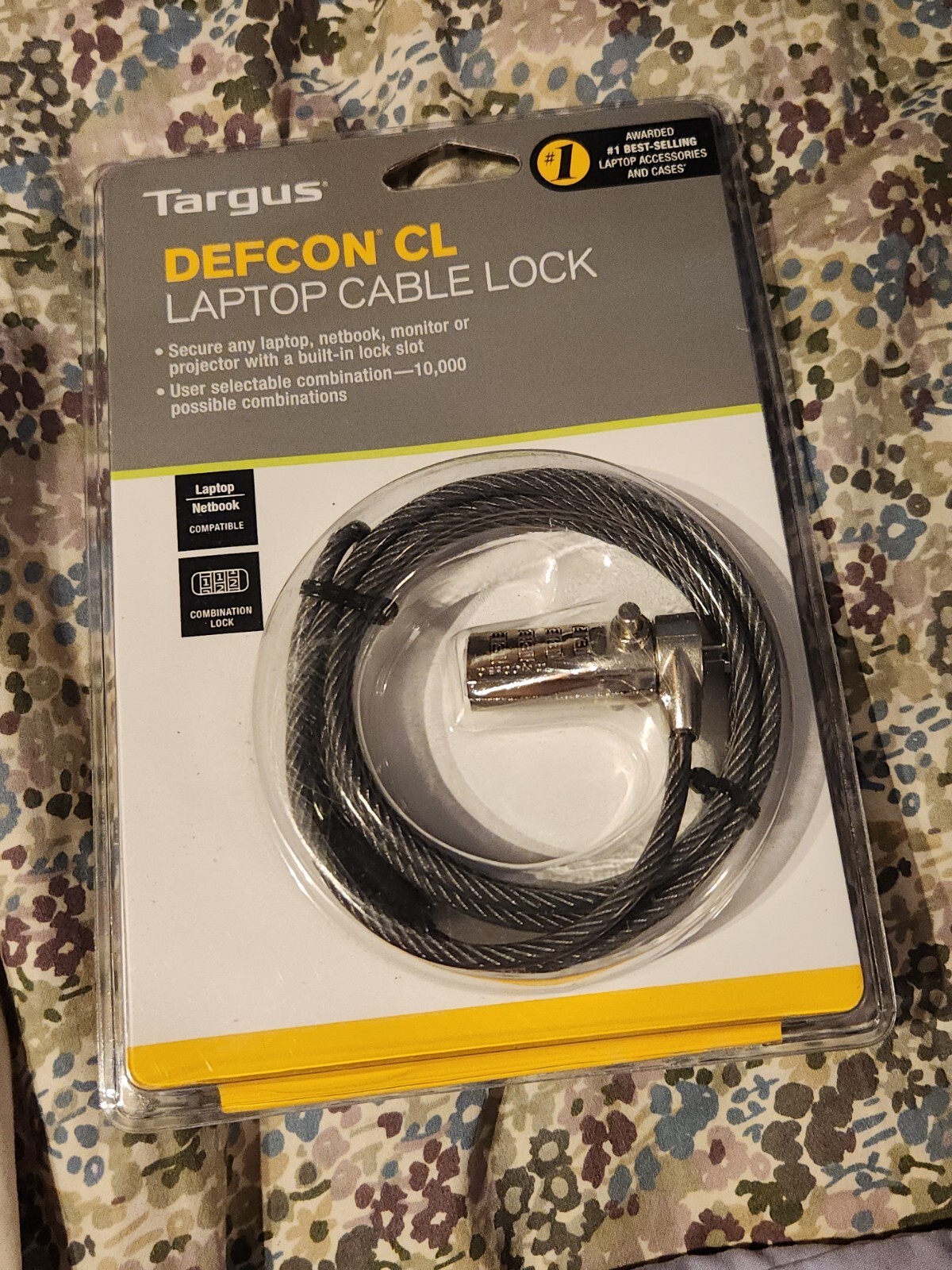 Targus Defcon CL Laptop Notebook Cable Security Combination Lock PA410U ...