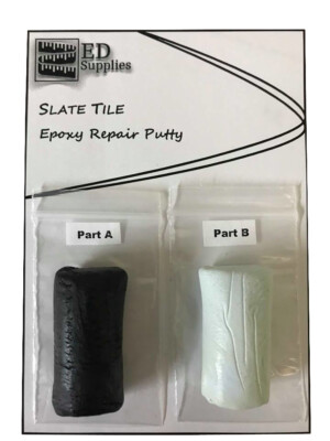 38G Dark Grey. Floor & Wall Slate Tile Epoxy Repair Putty - Chips ...