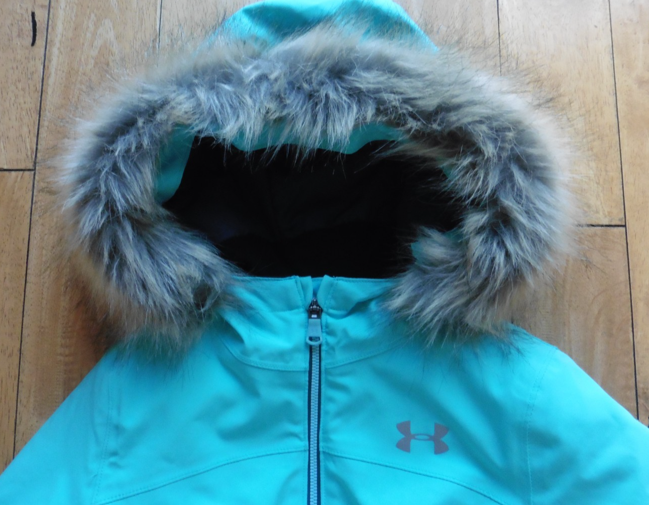 Under Armour Orabelle Ski Snow Fur Trim Hooded Jacket Little Girls M 10 ...