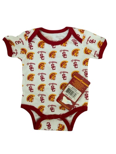 So Cal USC Trojans Authentic Apparel Red White Baby 1 Piece Bodysuit 0 ...