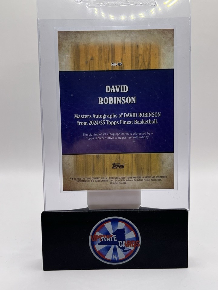 2025 Topps Finest #MA-DR David Robinson Masters Auto Spurs | eBay