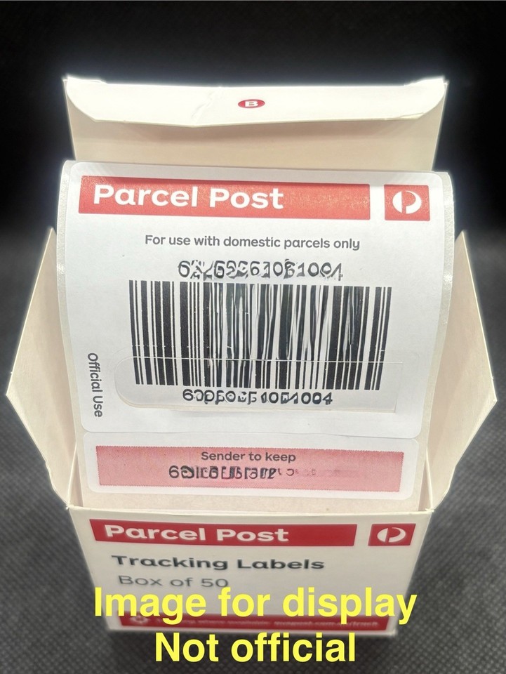 50x Standard Parcel QR/Barcode Shipping Tracking Labels - Proof of ...