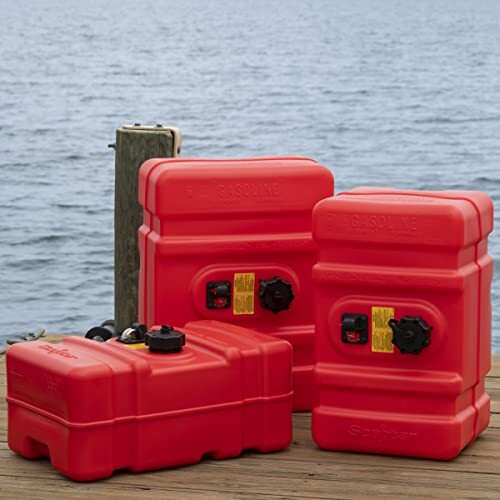 08668 Rectangular 12 Gallon Marine Fuel Tank For Outboard Engine Boats ...