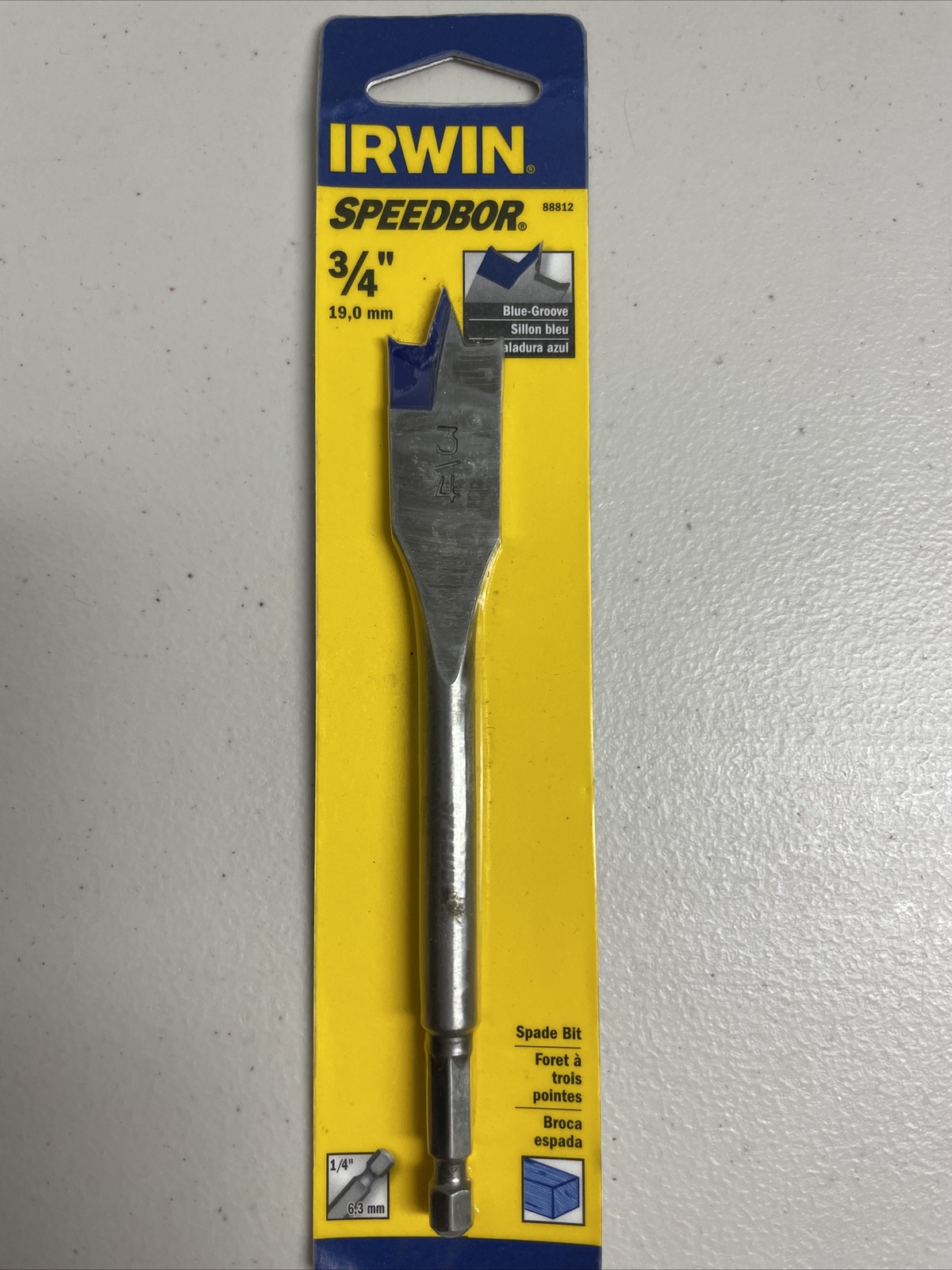 Irwin Speedbor 88712 3/4" x 16" Extra-Long Spade Bit Carded | eBay