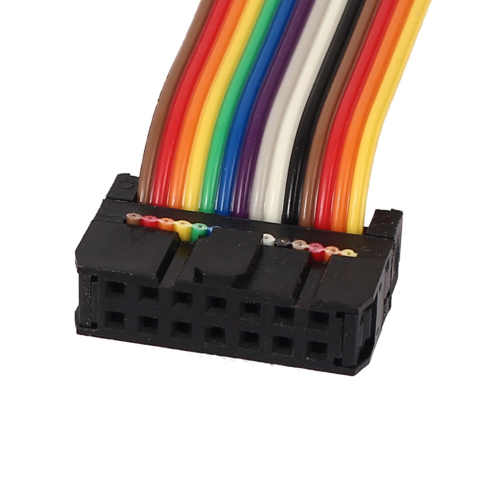 2Stk 50cm 14Pin 14Wege F/F Steckverbinder Flach IDC Flachbandkabel ...