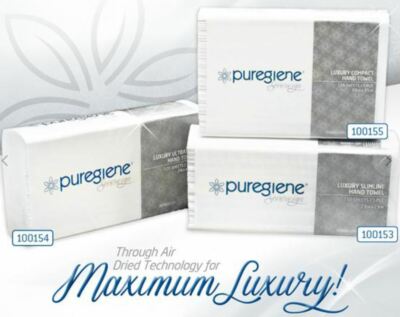 Puregiene Sovereign 100153 Luxury Slimline Hand Towels 20x150 packs | eBay