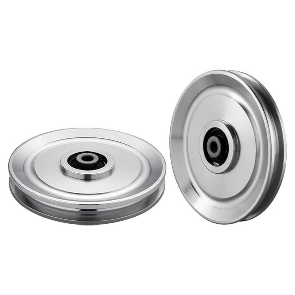 10X 90mm Aluminum Bearing Pulley Wheel Cable Machine Home Gym Fitness ...