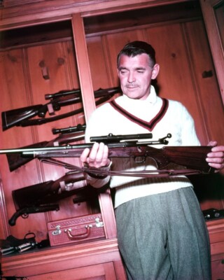 Clark Gable posing with rifle gun collection rare 24x36 Poster | eBay
