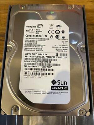 SEAGATE Constellation ES 2TB SAS 6G 7.2K 3.5 ST32000444SS SUN 2.0T Type ...