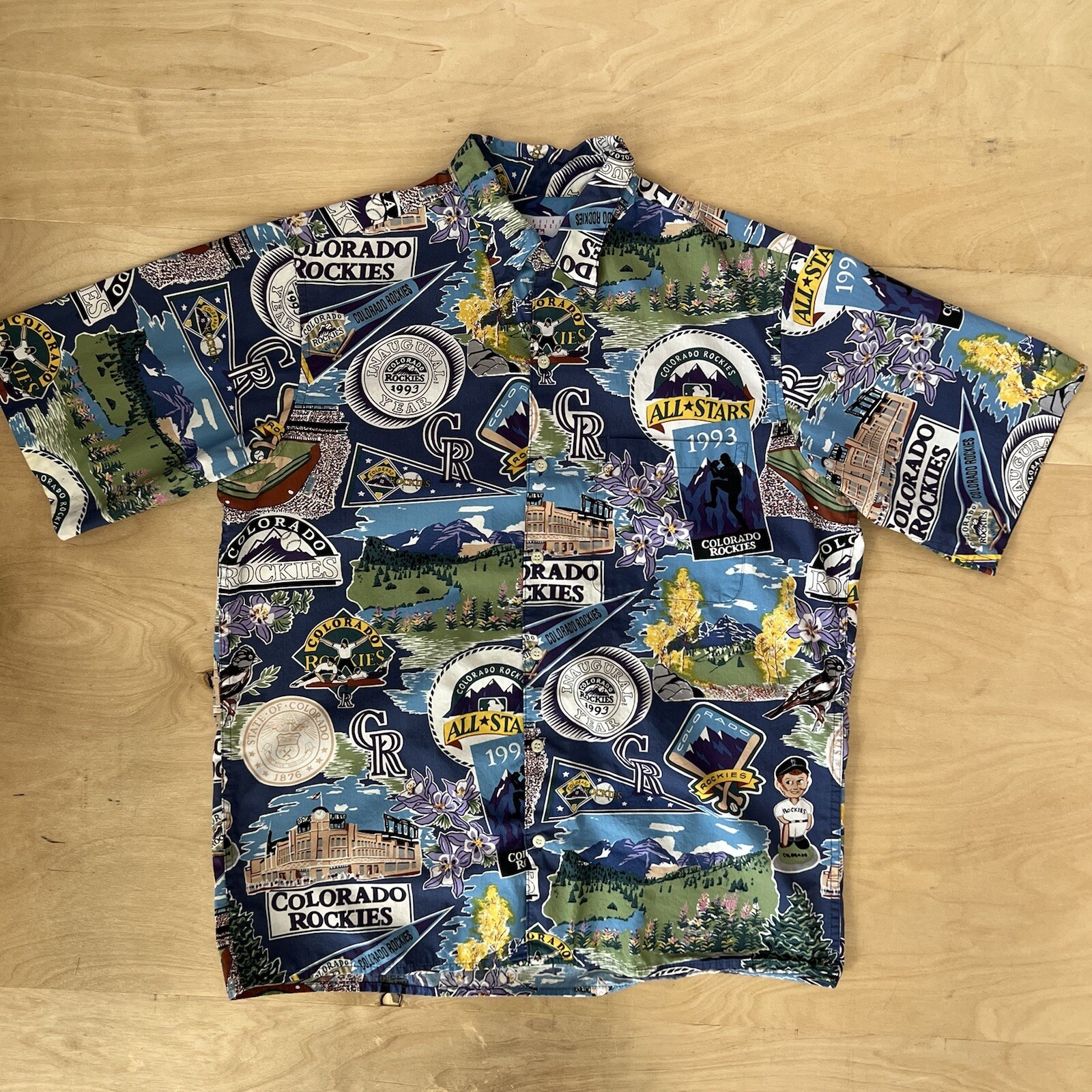 Reyn Spooner Colorado Rockies Shirt Small Multicolor MLB Baseball All ...