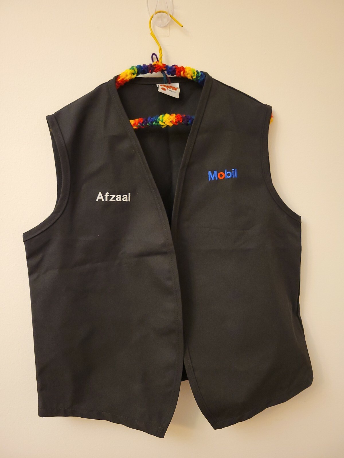 Mobil Oil Gas Dark Navy Blue Uniform Employee Vest Me… - Gem