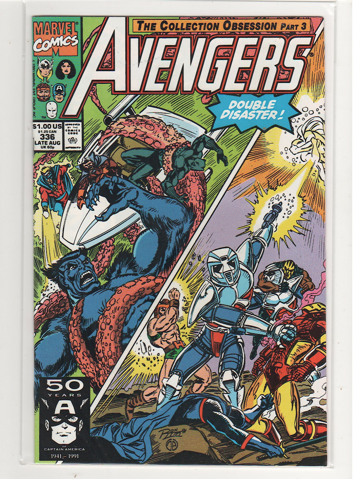 Avengers #336 Captain America Hercules Black Widow Vision Iron Man 9.4 ...