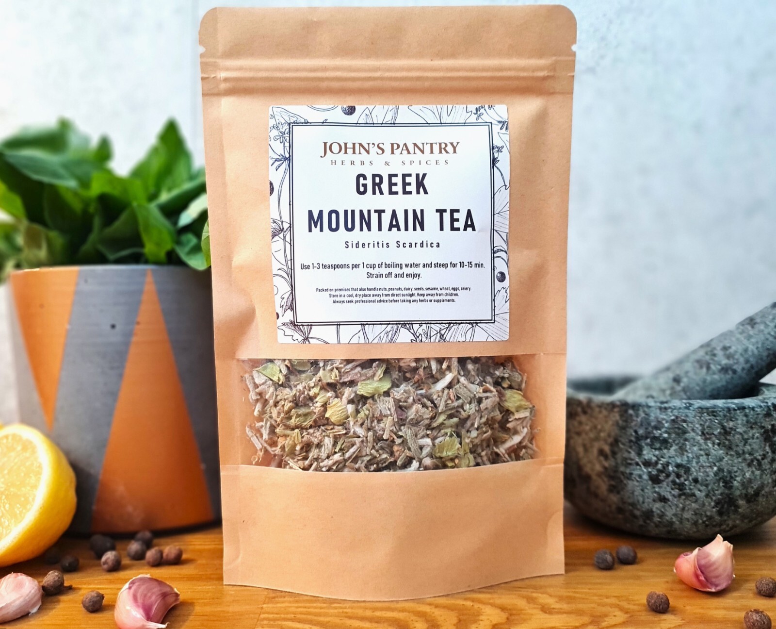 Greek Mountain Tea (Sideritis Scardica) Shepherd's Tea Ironwort Gojnik ...