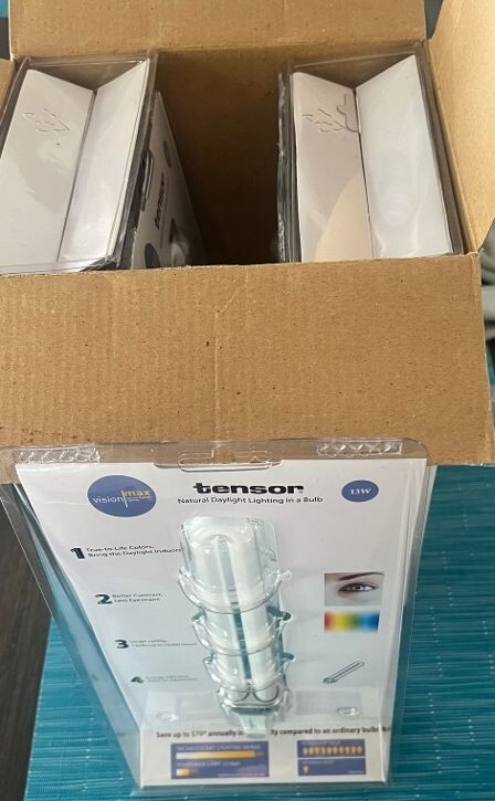 1 Box (5 Bulbs) Vision Max Tensor Natural Daylight 13w Bulb 13WFS4-CL ...