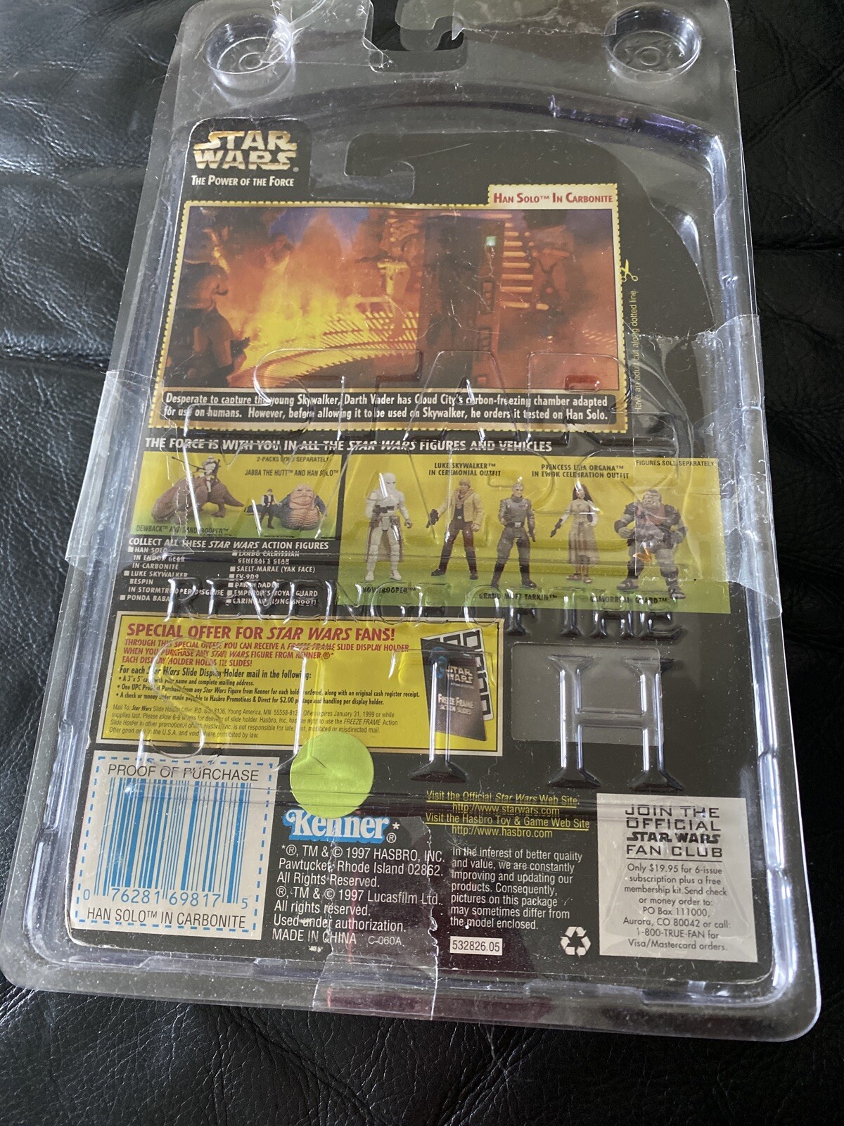 Hasbro Han Solo In Carbonite With Carbonite Block Freeze Frame Action ...