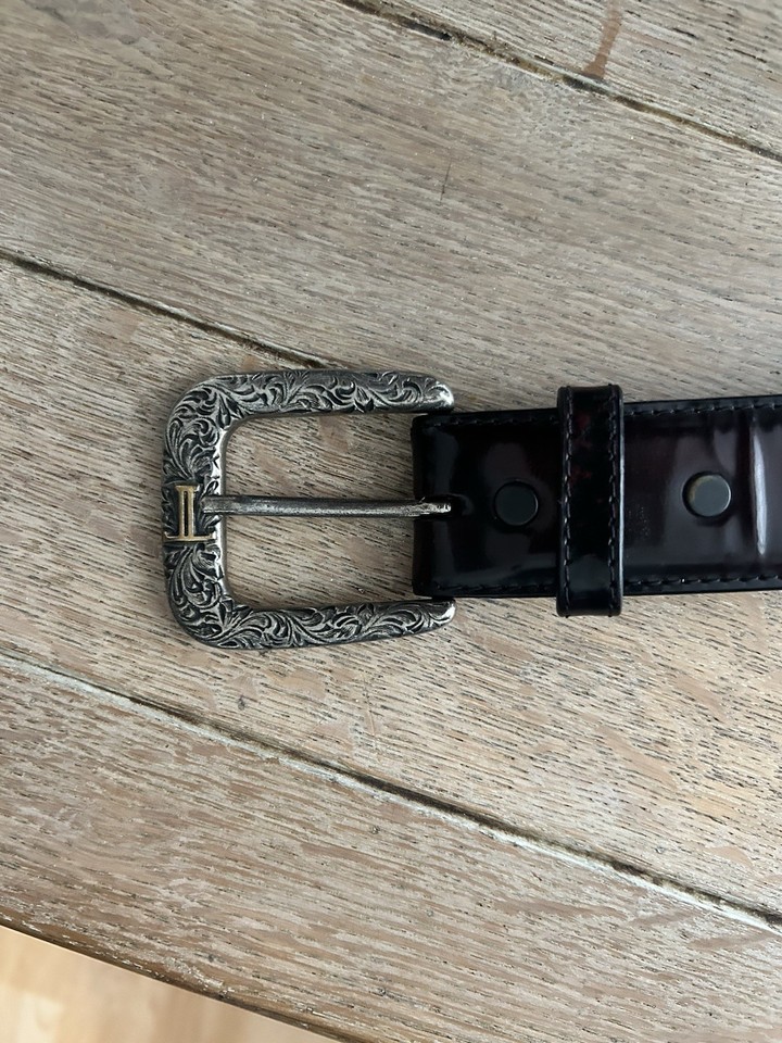 Lucchese Smooth Goat Black Cherry Belt | eBay