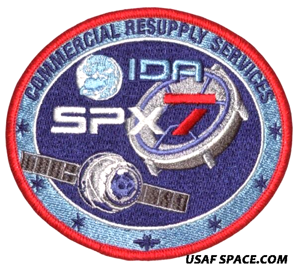 Authentic SPACEX SPX-7 - NASA COMMERCIAL ISS RESUPPLY AB Emblem SPACE ...