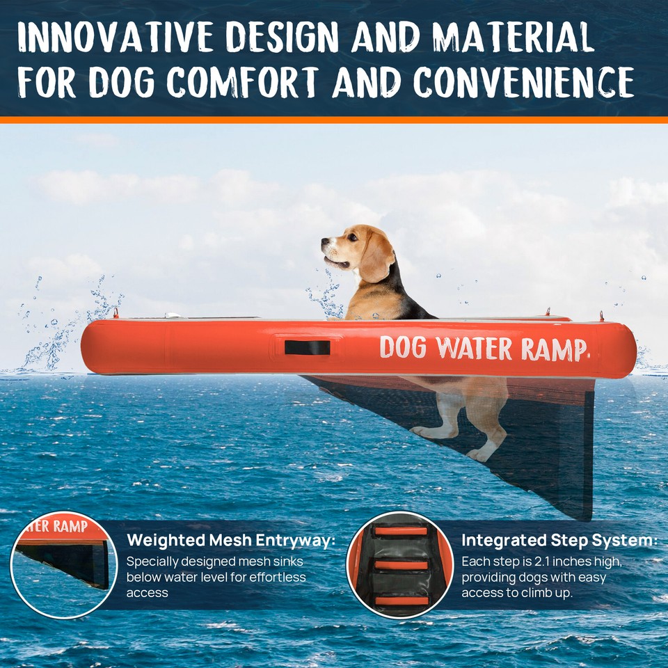 RYpetmia Large Inflatable Pup Plank Dog Water Ramp Pool Ramp Dog ...