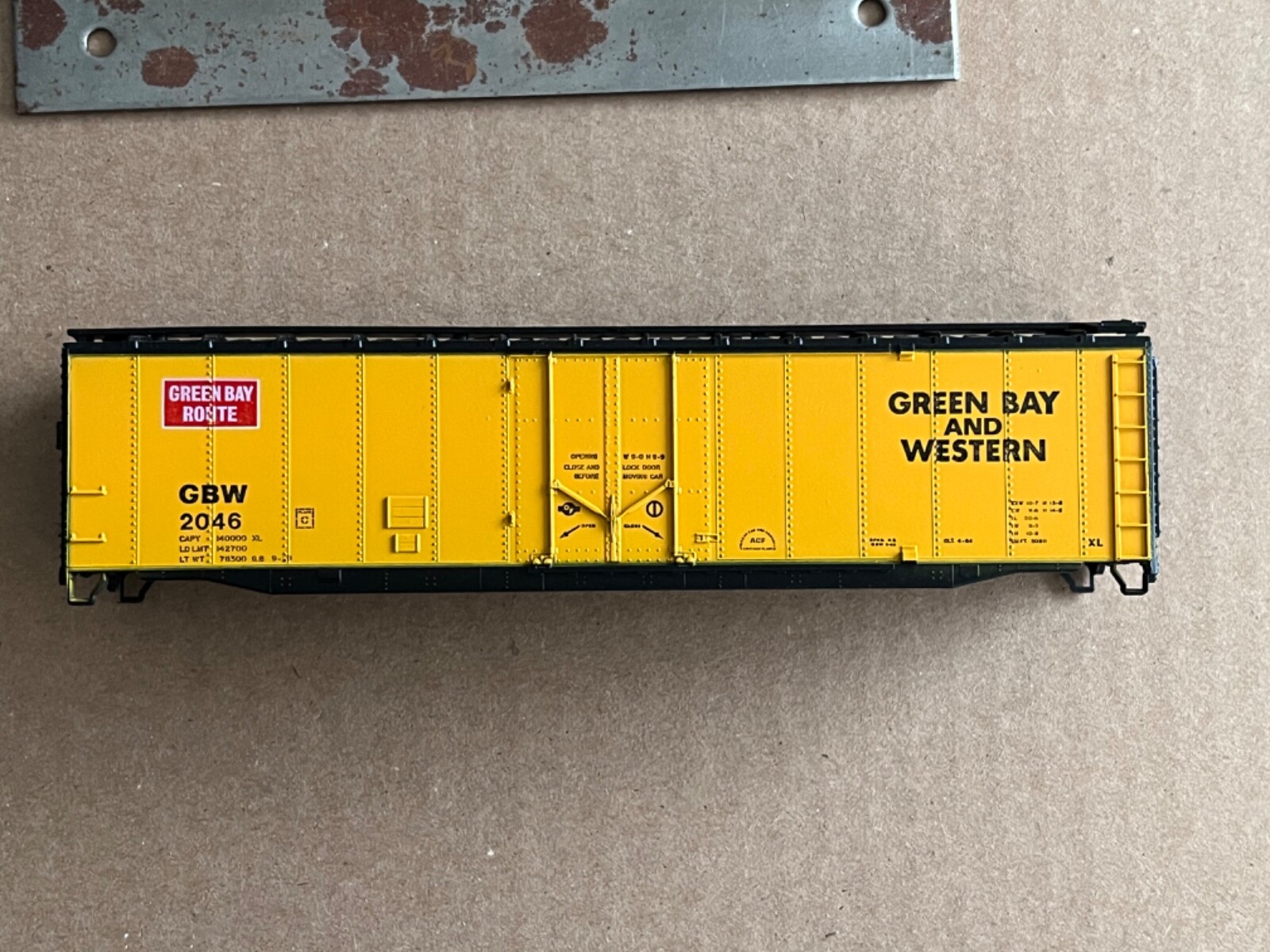 Athearn HO Scale Kit 1361 Green Bay & Western 50’ Plug Door Boxcar GBW ...