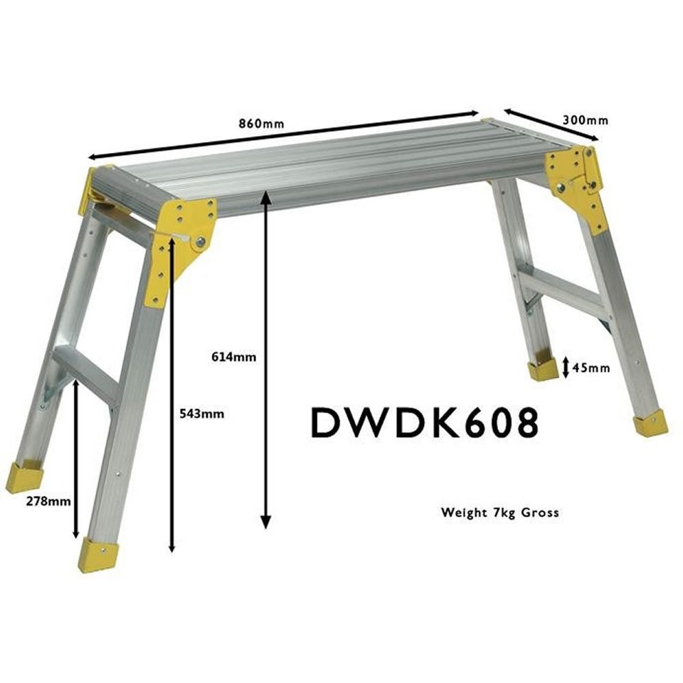 ProDec Aluminium Work Platform Step Up Workstand Hop Stand Stage Bench ...
