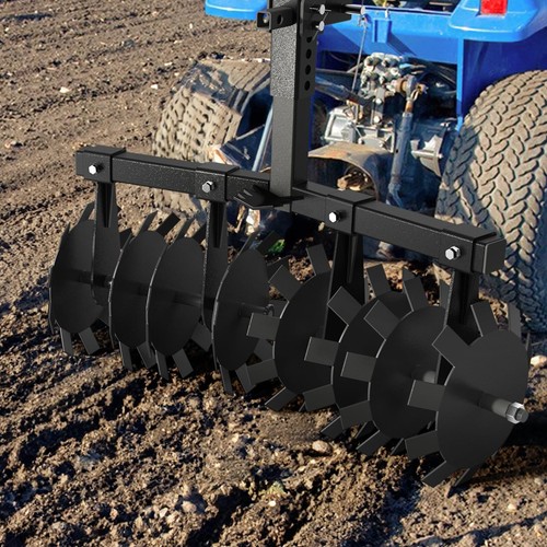 32" Disc Round Plow Harrow 2" Receiver Adjust Height Heavy Duty Steel ...