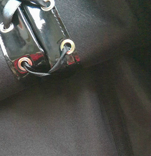 Sexy Women PVC Basque Lace Up Dress Bodycon Boned Corset Costume Shaper ...