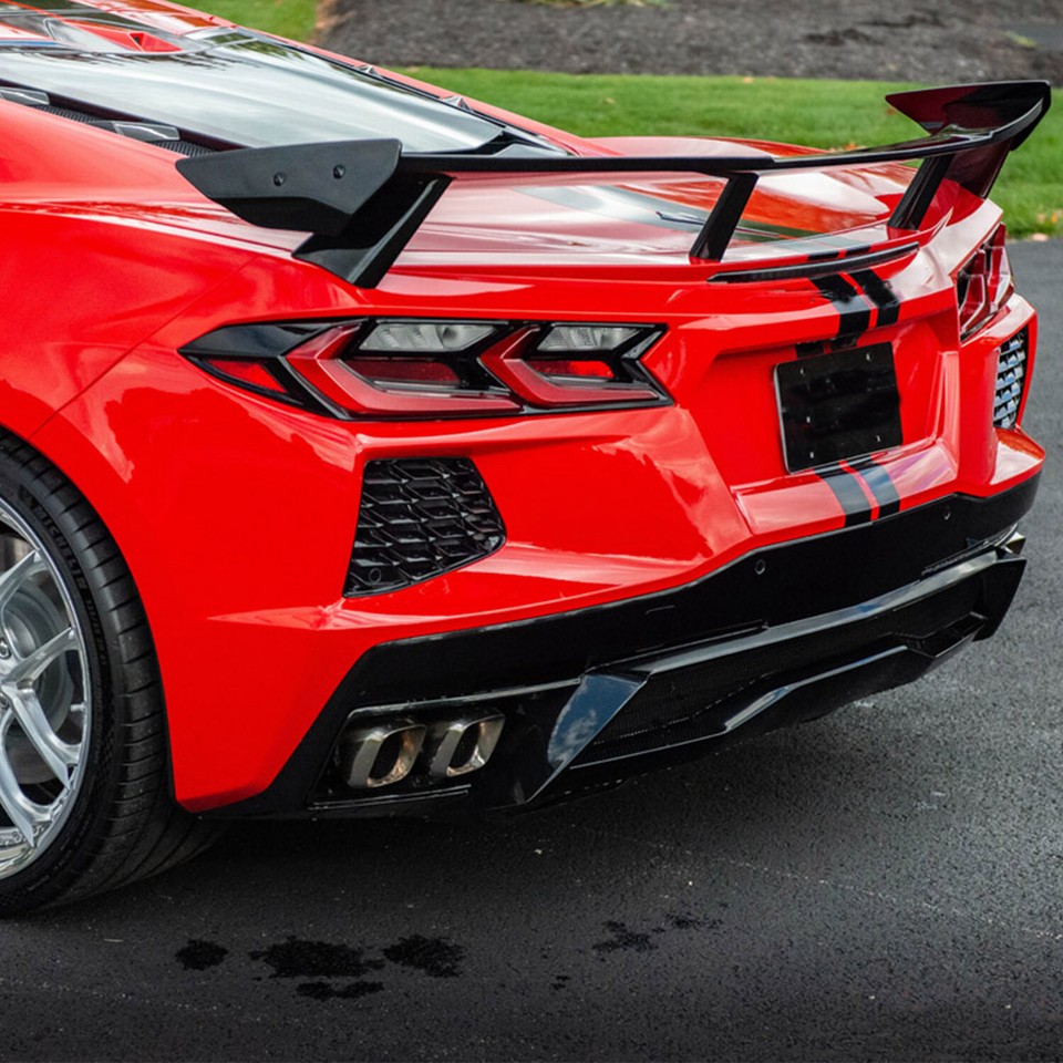 CARBON FLASH Painted For 2020-2025 Corvette C8 Rear Trunk Lid High Wing ...