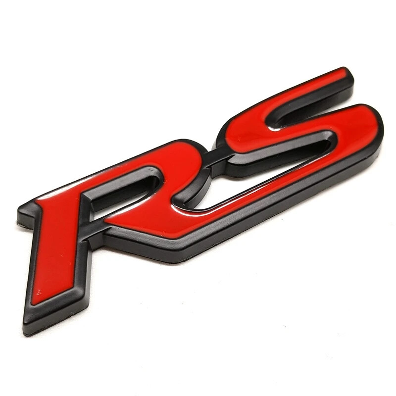 1x Carbon Fiber Metal R-S Car Fender Body Door Rear Trunk Emblem Badge ...