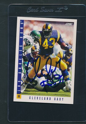 1993 Score #53 Cleveland Gary Rams Signed Auto *E4025 | eBay