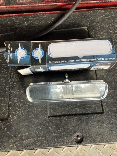 Classic CHEVROLET 49-60 Ribbed Chrome interior day/ night mirror. 55 56 ...
